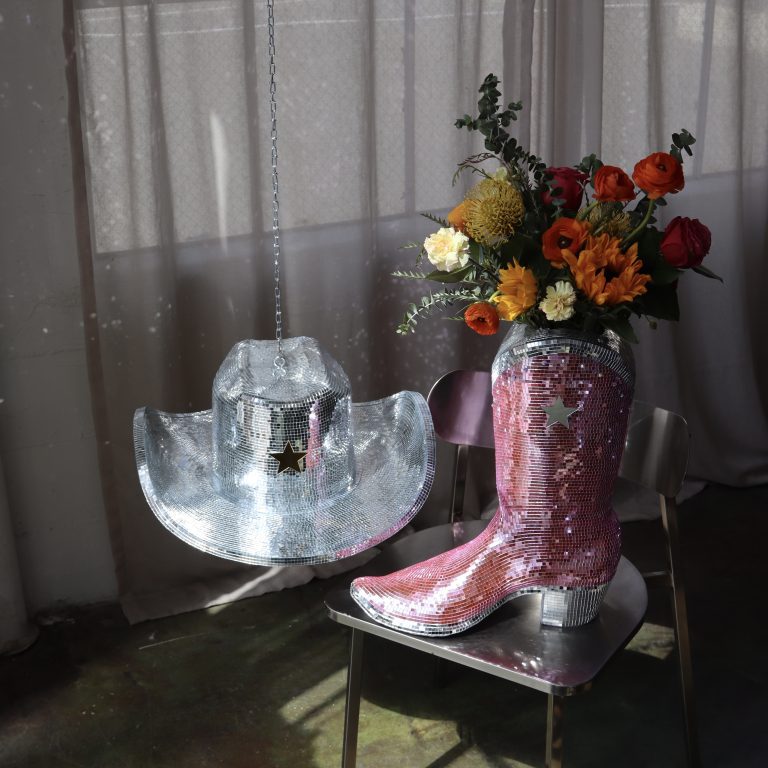 Disco Cowgirl Boot Vase - Sofiest Designs